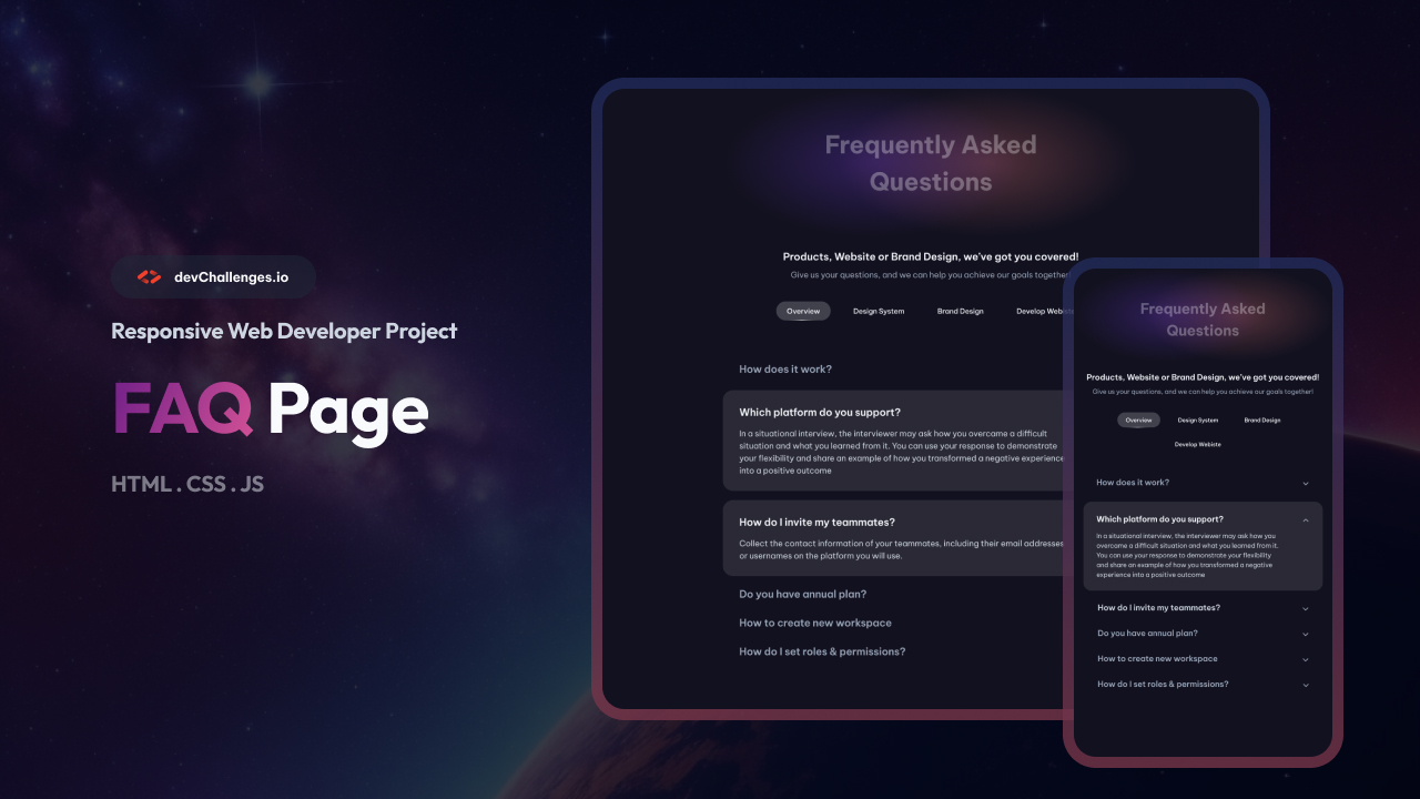 Faq Page Challenge Html Css And Javascript Project Devchallenges 9013