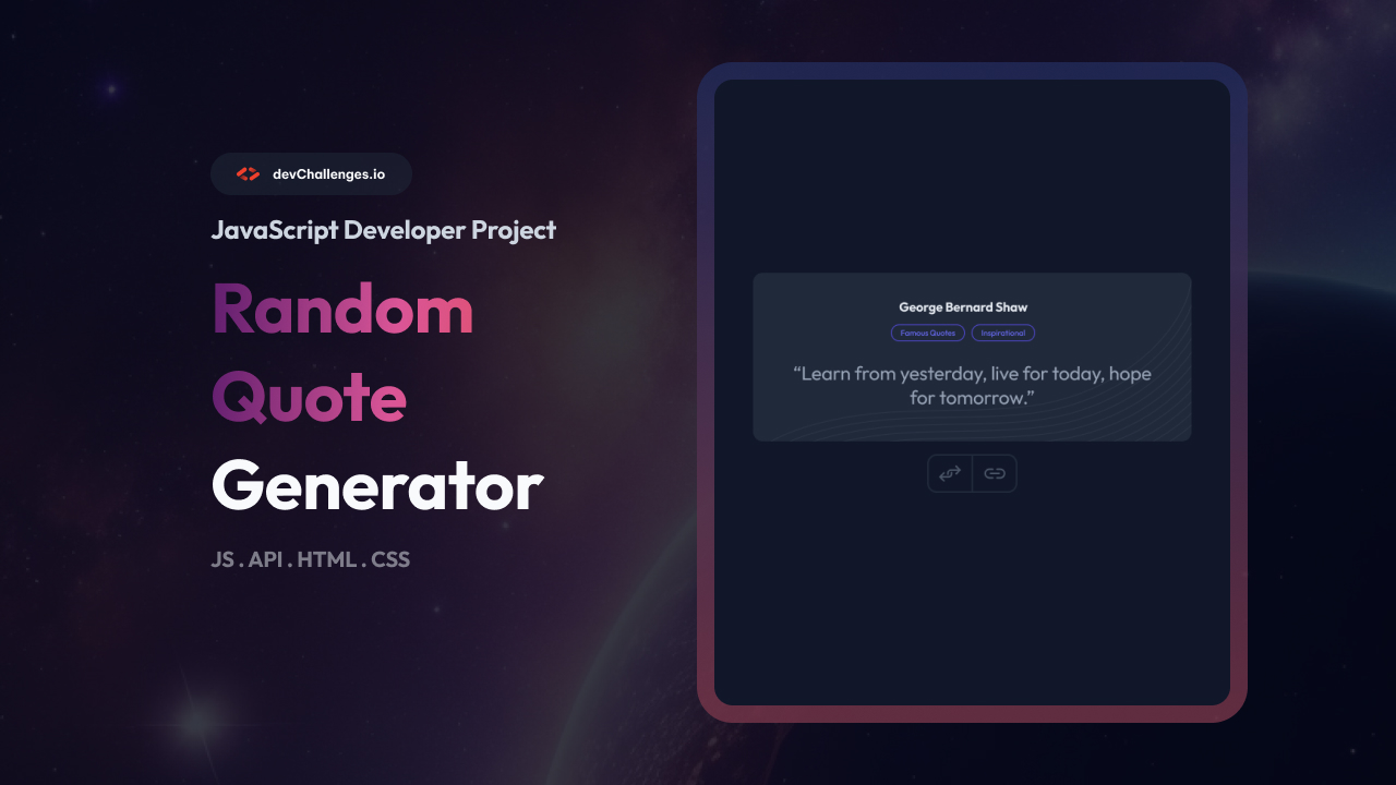 Random Quote by ESWAR | devChallenges