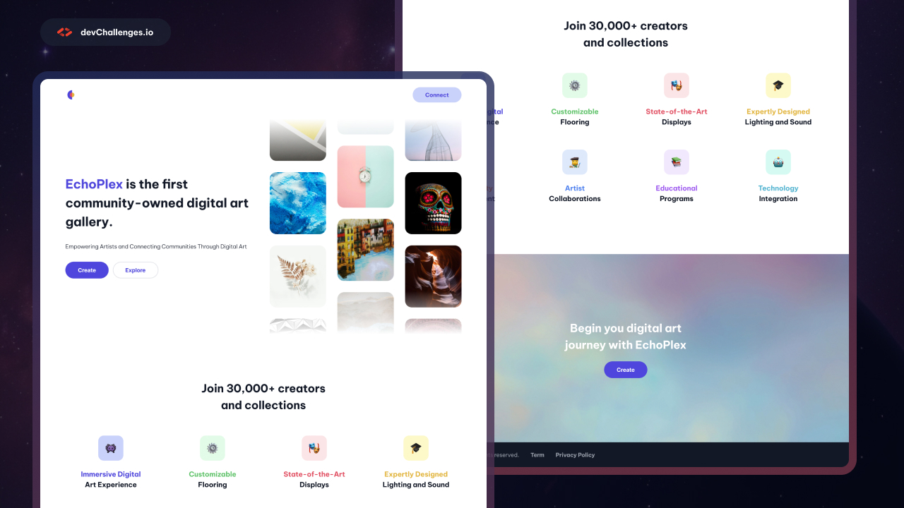 Simple Homepage Challenge | HTML & CSS project | devChallenges
