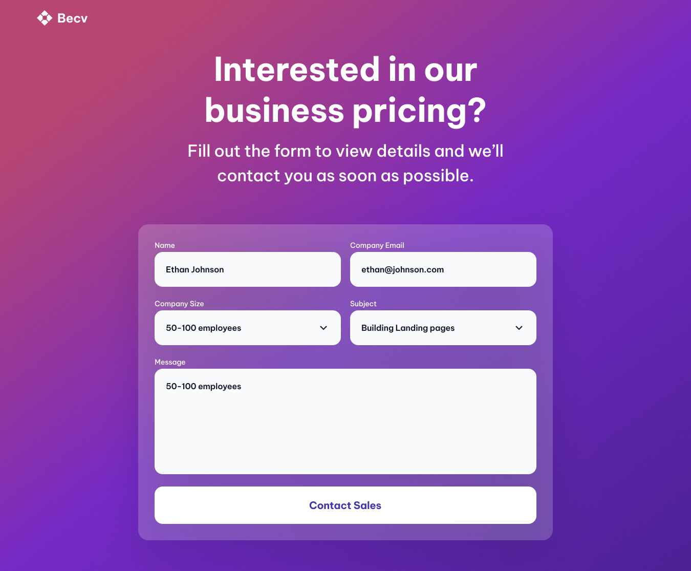 Contact Page by Ndembeze Kangmoh | devChallenges