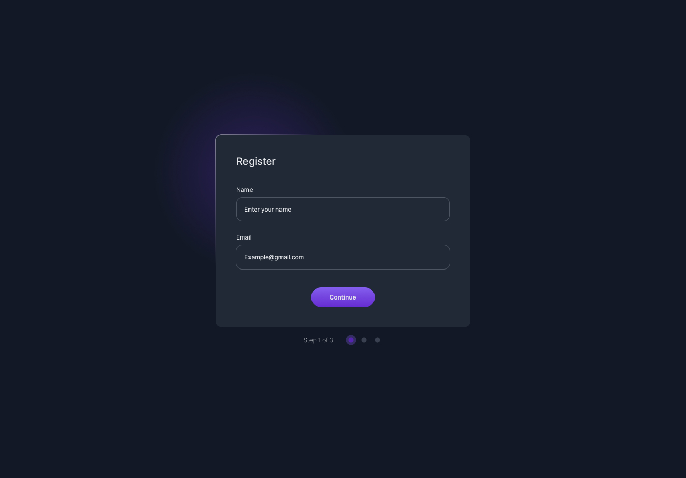 Multi-step Register Form by nastya | devChallenges