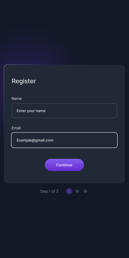 Multi-step Register Form by nastya | devChallenges