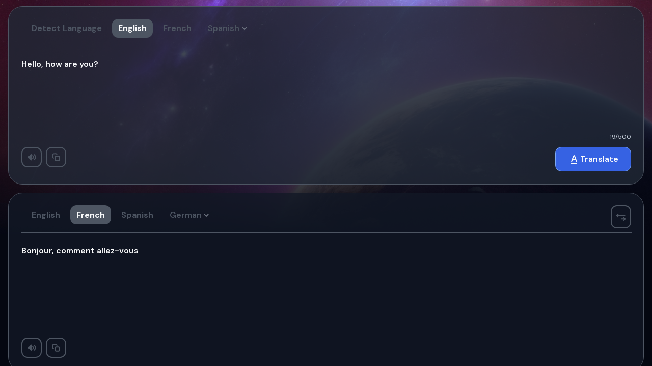 Translate App by RoyAndresDev | devChallenges