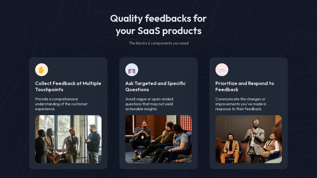 Simple Feature Section by Alexandr Lebedenko | devChallenges