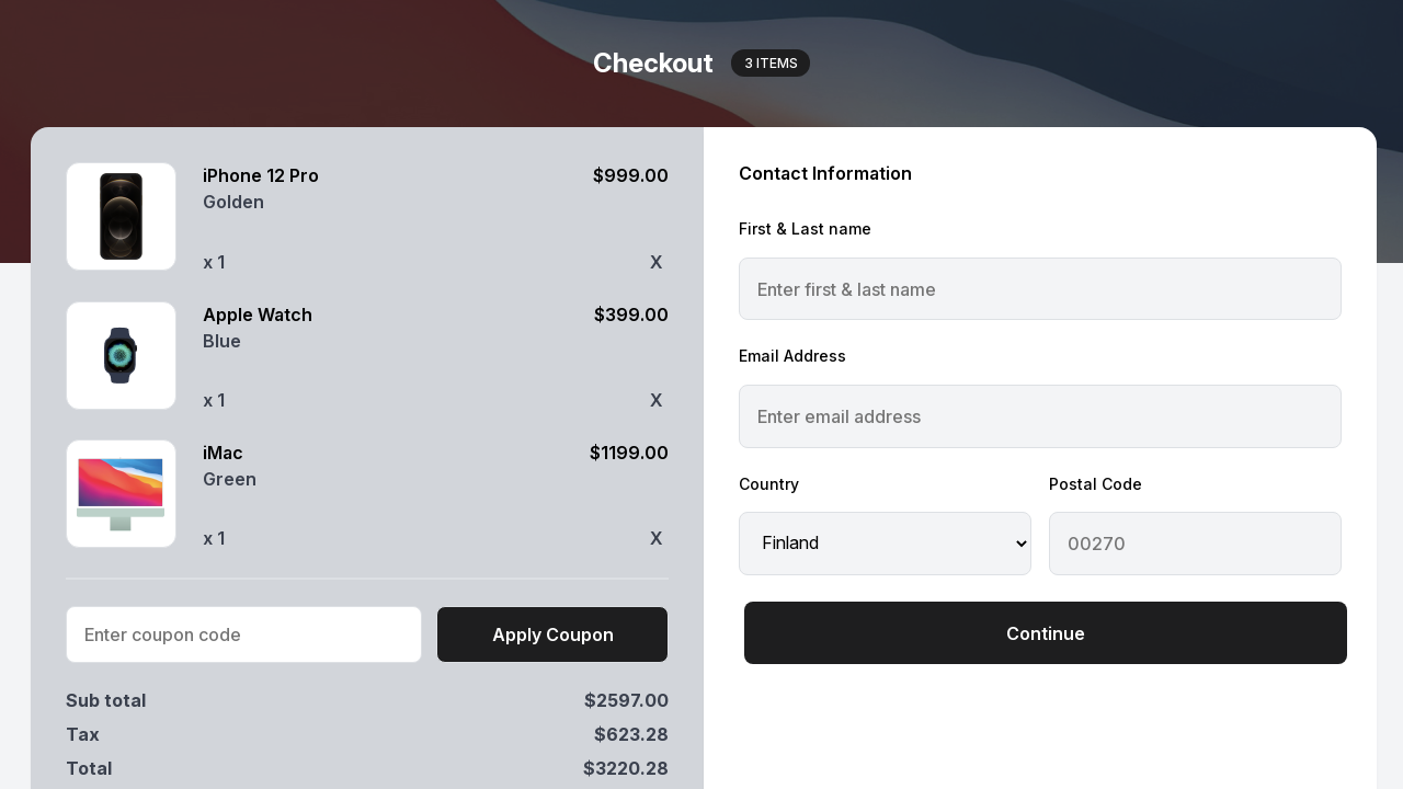 Device Shop Checkout by Melike | devChallenges