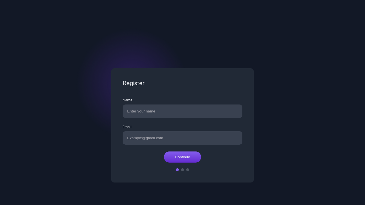 Multi-step Register Form by nastya | devChallenges