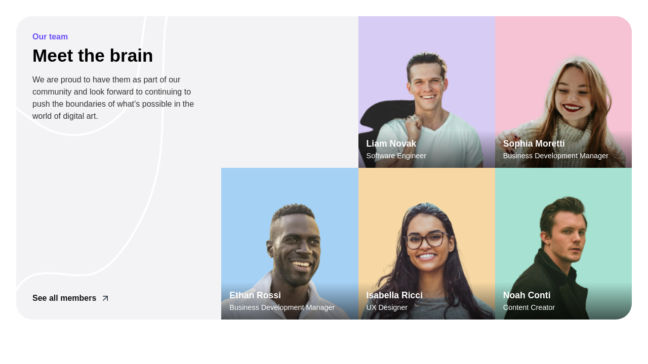 Meet the Team Section by Teresita de Jesus Lopez Osorio | devChallenges