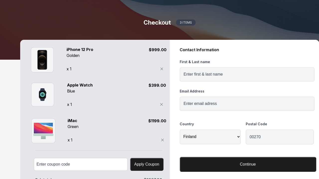 Device Shop Checkout by AidaM | devChallenges