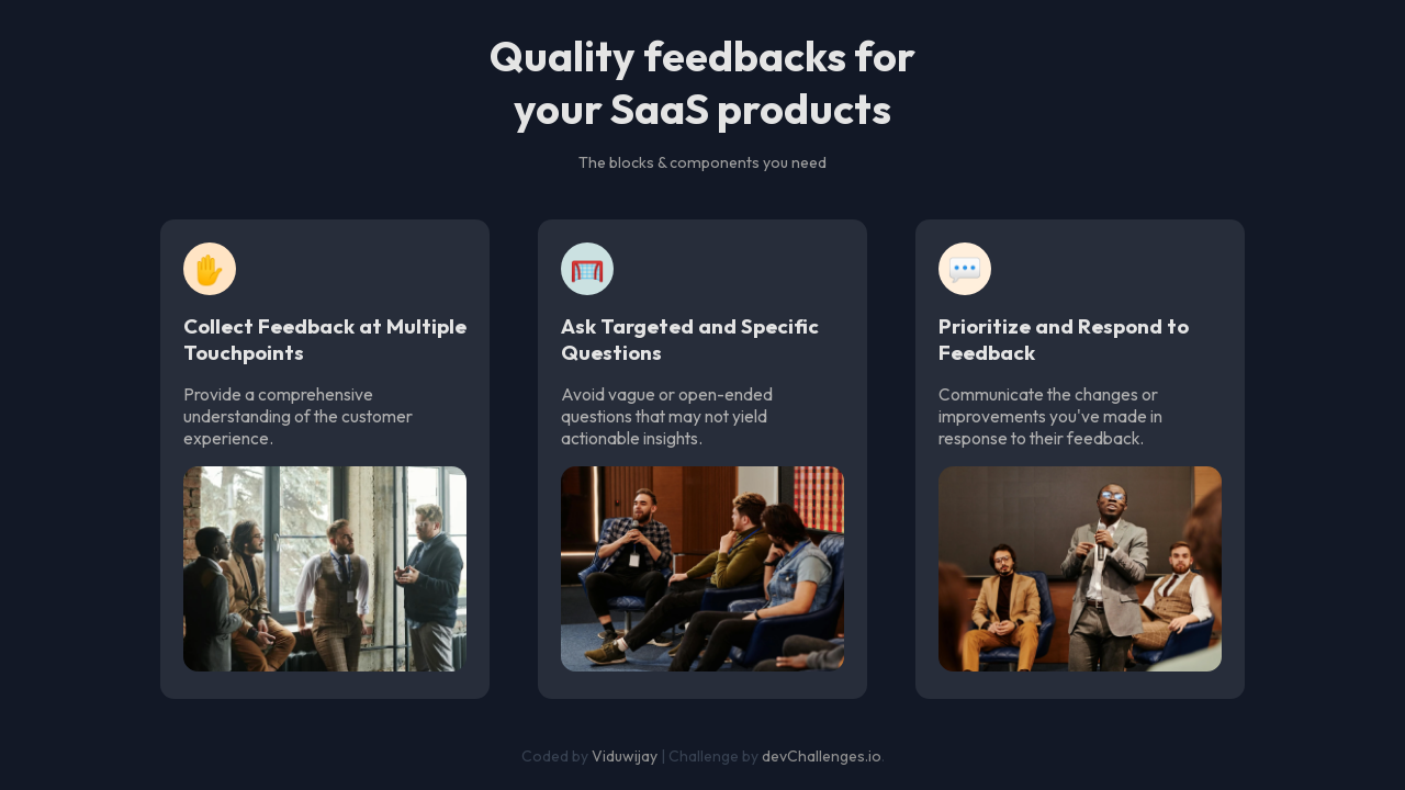Simple Feature Section by Vidushani Wijayananda | devChallenges