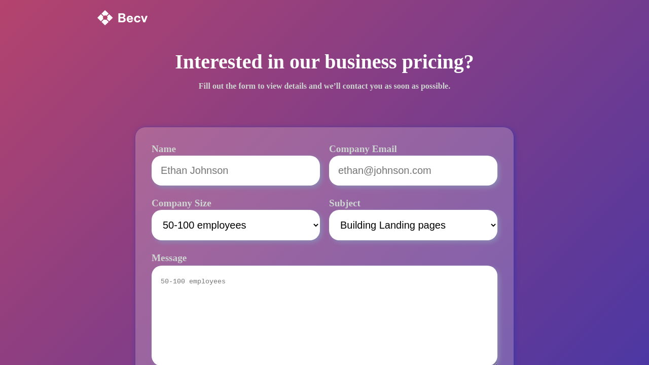 Contact Page by Ndembeze Kangmoh | devChallenges