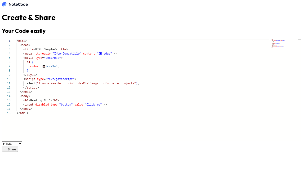 Code Sharing App by Ahmed | devChallenges